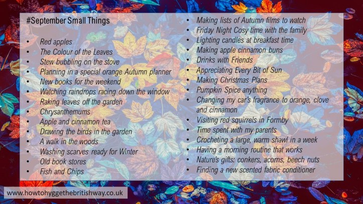 September Small Things: Part 2 – How to Hygge the British Way